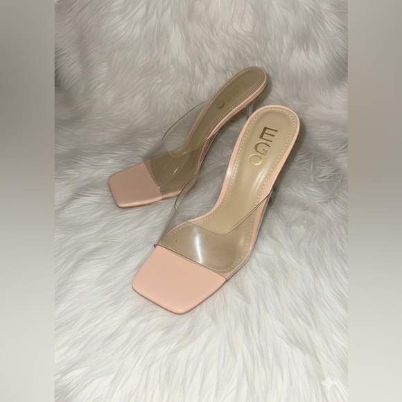 EGO | Shoes | Ego Tickled Square Peep Toe Clear Perspex Pyramid Heel ...